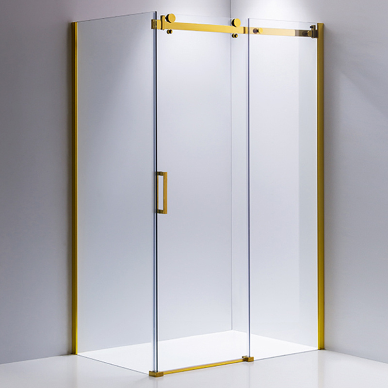 KABINA PRYSZNICOWA PROSTOKĄTNA KZ202A ZŁOTA 100x90 CM - sklep Hydrosan.eu